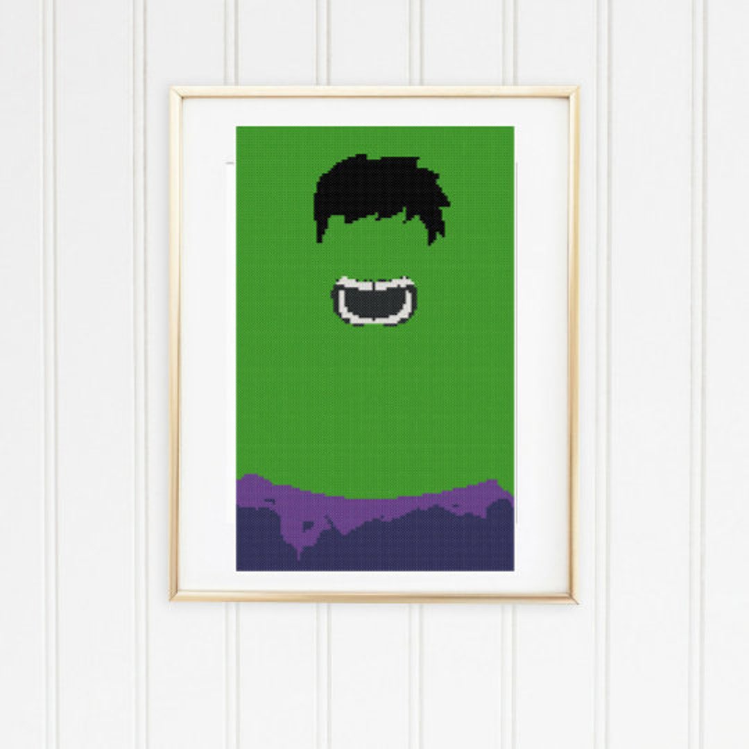 Hulk Cross Stitch Pattern Hulk Cross Chart Incredible Hulk - Etsy