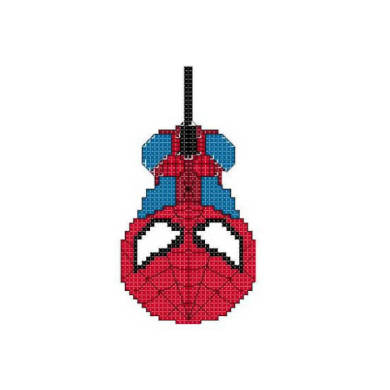 Spiderman Cross Stitch Pattern Cute Spiderman Modern Cross - Etsy