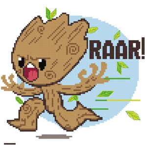 Groot Cross Stitch Pattern Guardians of the Galaxy I Am Groot Guardians ...