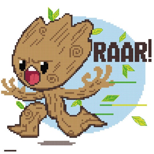 Groot Cross Stitch Pattern Guardians of the Galaxy I Am Groot Guardians ...