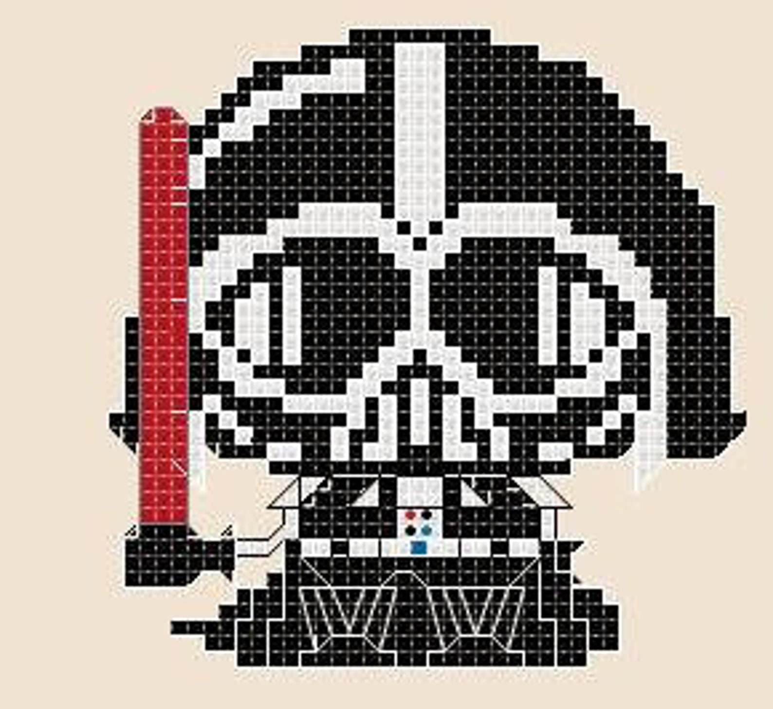 Darth Vader Cross Stitch Pattern Star Wars Pattern Star Wars Chart Star ...