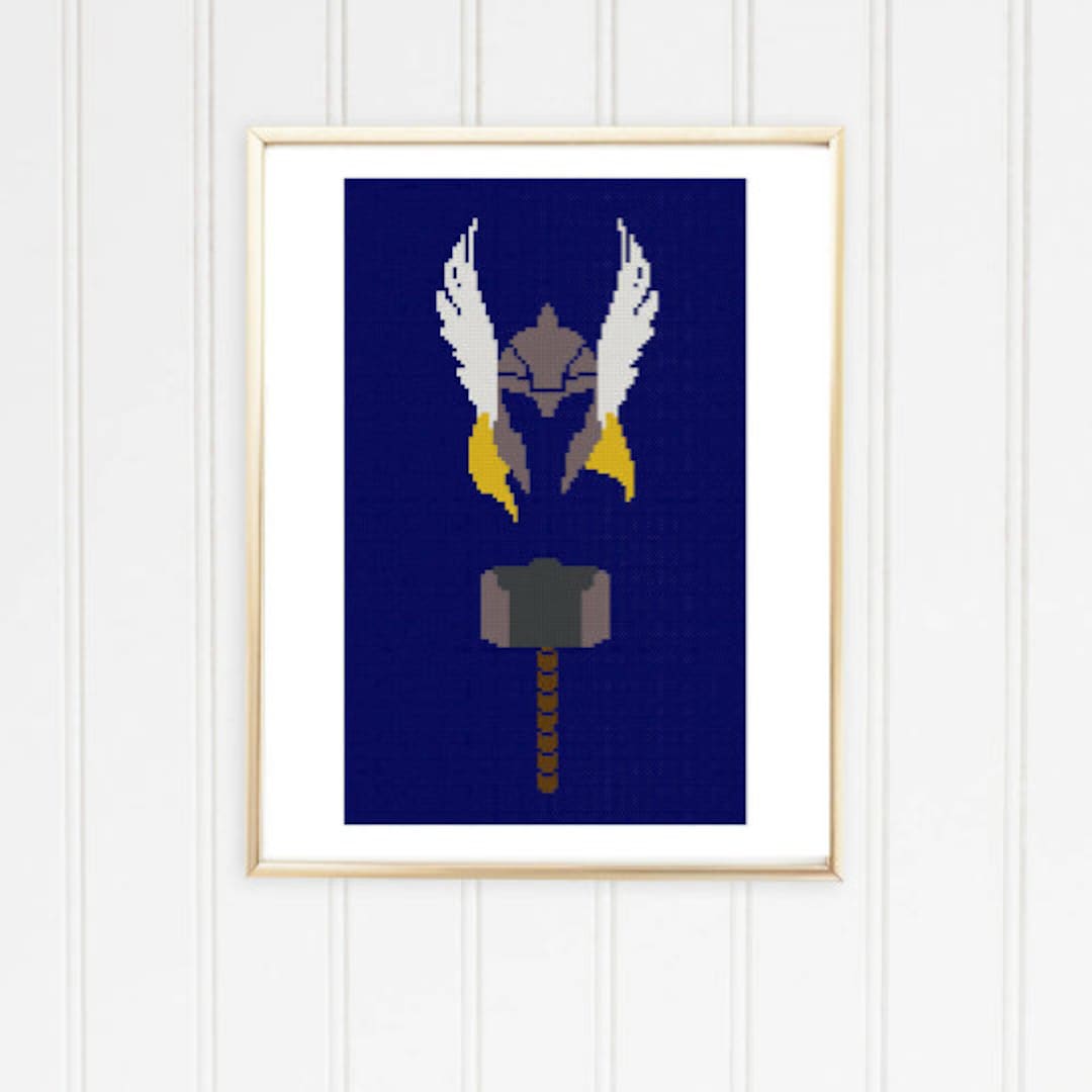Thor Cross Stitch Pattern Avengers Cross Chart Avengers Xstitch Marvel ...
