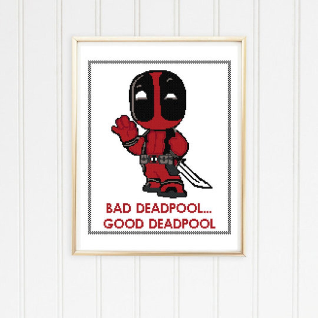 Deadpool Cross Stitch Pattern Deadpool Crossstitch Marvel Cross Stitch ...