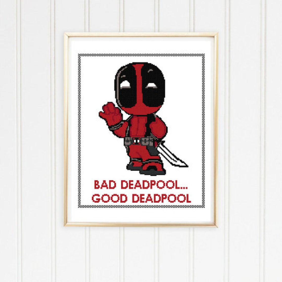 Deadpool Cross Stitch Pattern Deadpool Crossstitch Marvel Cross Stitch ...