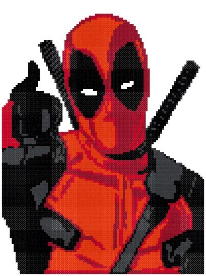 Deadpool Cross Stitch Pattern Deadpool Crossstitch Marvel Cross Stitch ...