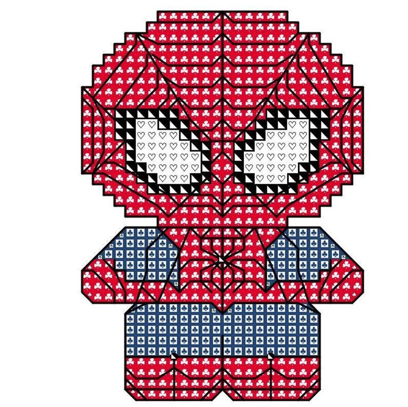 Spiderman Baby Cross Stitch Pattern Baby Spiderman Chart | Etsy