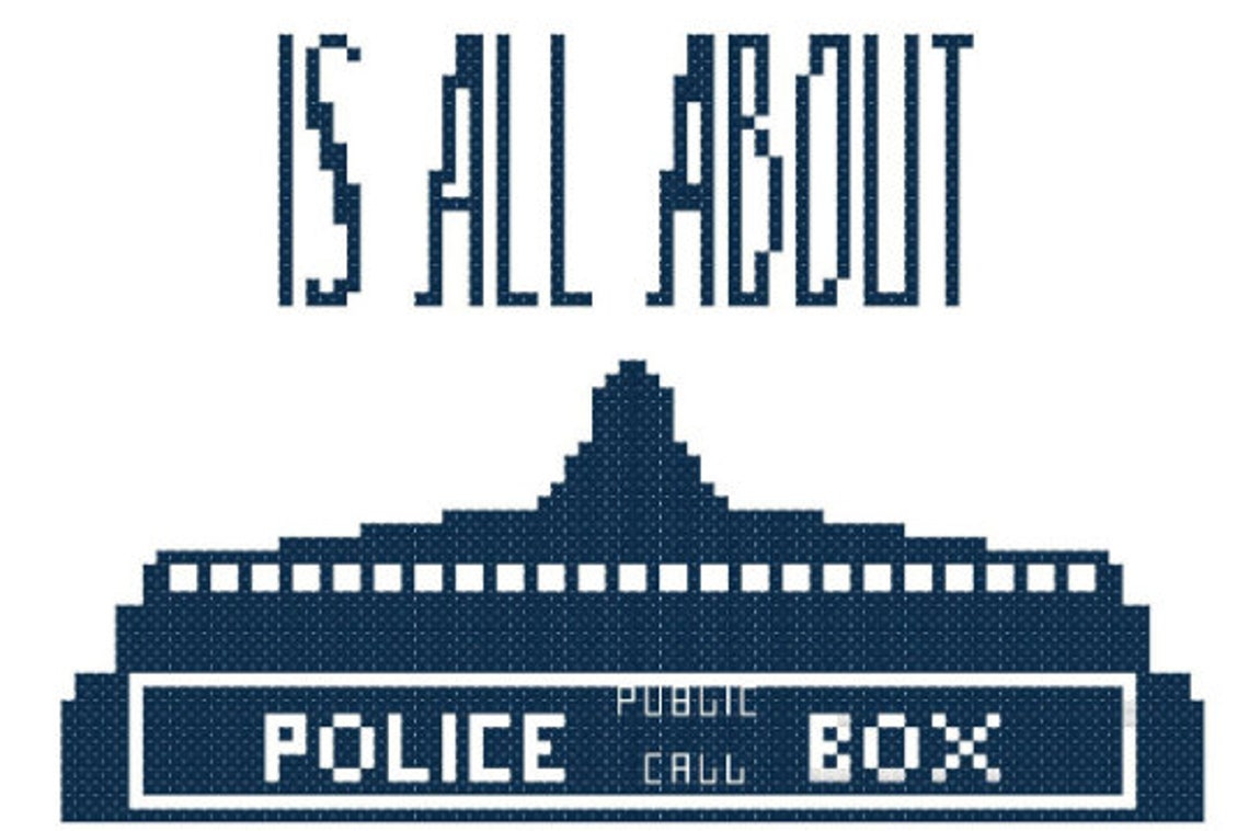 Dr Who cross stitch pattern doctor who craft police box dr who | Etsy