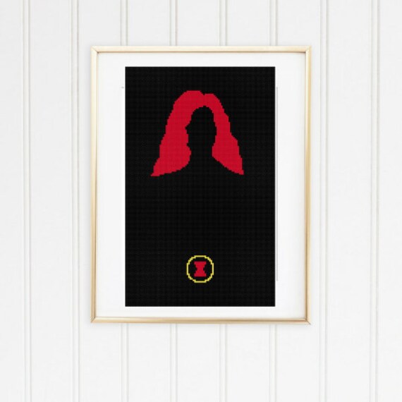Black Widow Cross Stitch Pattern Black Widow Cross Chart | Etsy