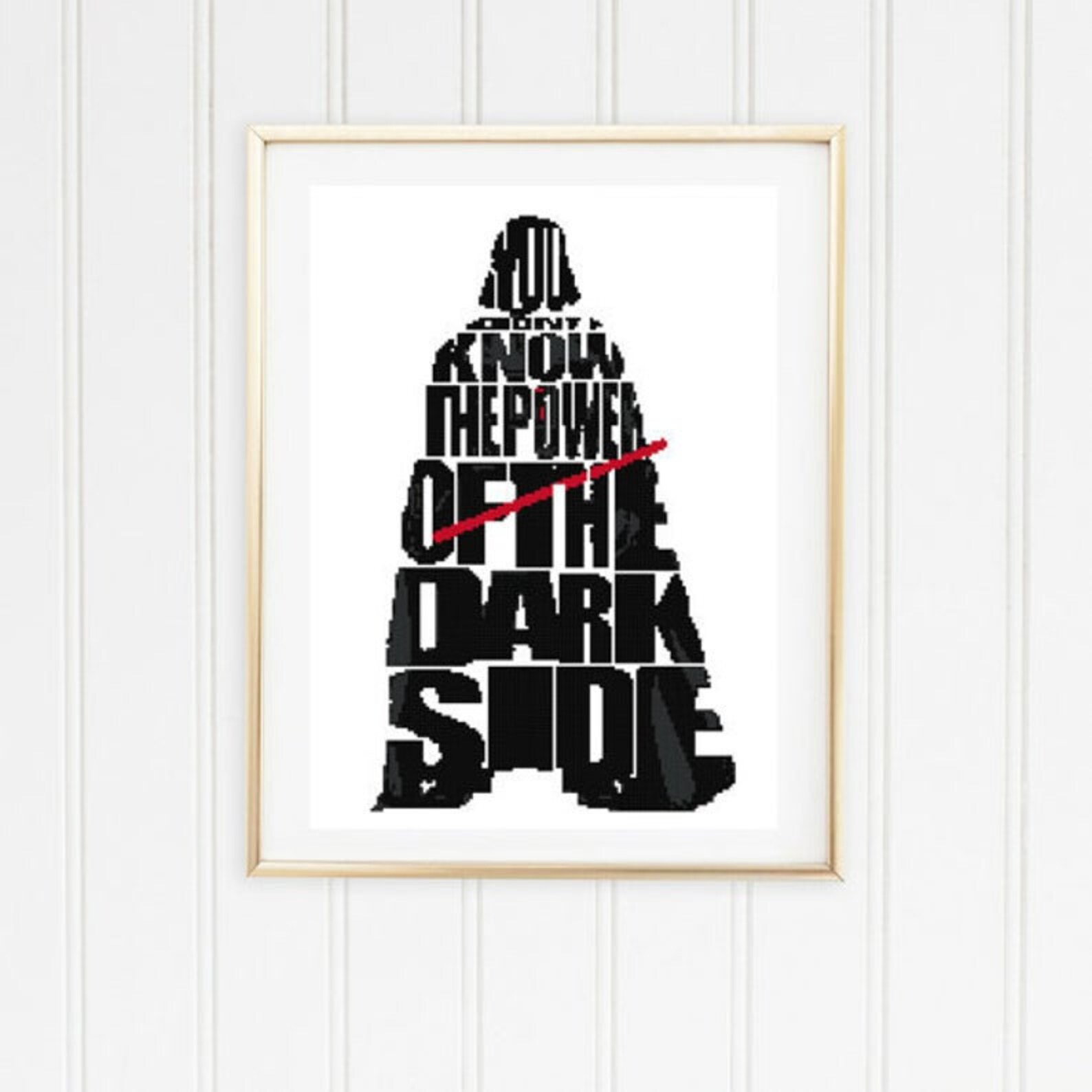Set of 3 Patterns Star Wars Cross Stitch Pattern Yoda Typography Yoda ...