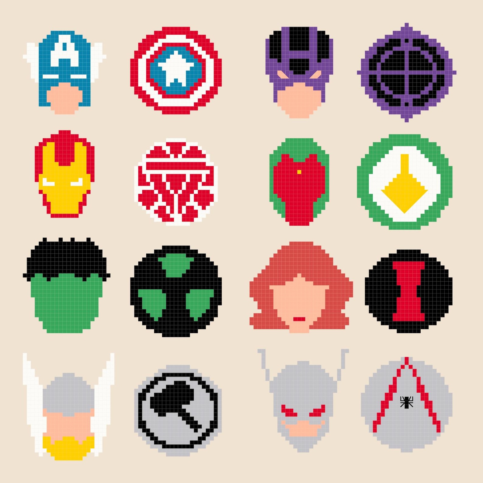 Avengers Cross Stitch Pattern Avengers Cross Marvel Cross Stitch ...