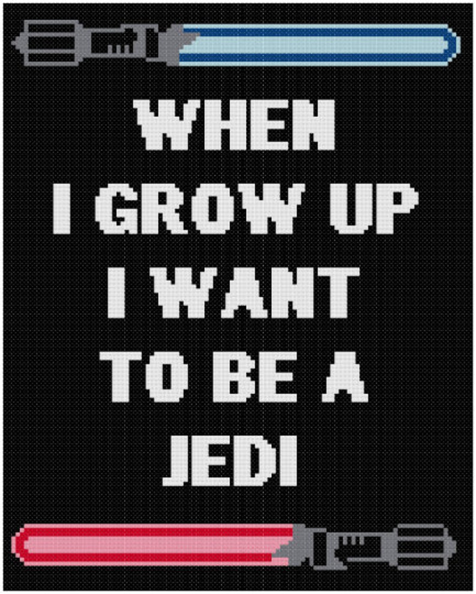 Jedi Cross Stitch Pattern Star Wars Pattern Star Wars Chart - Etsy