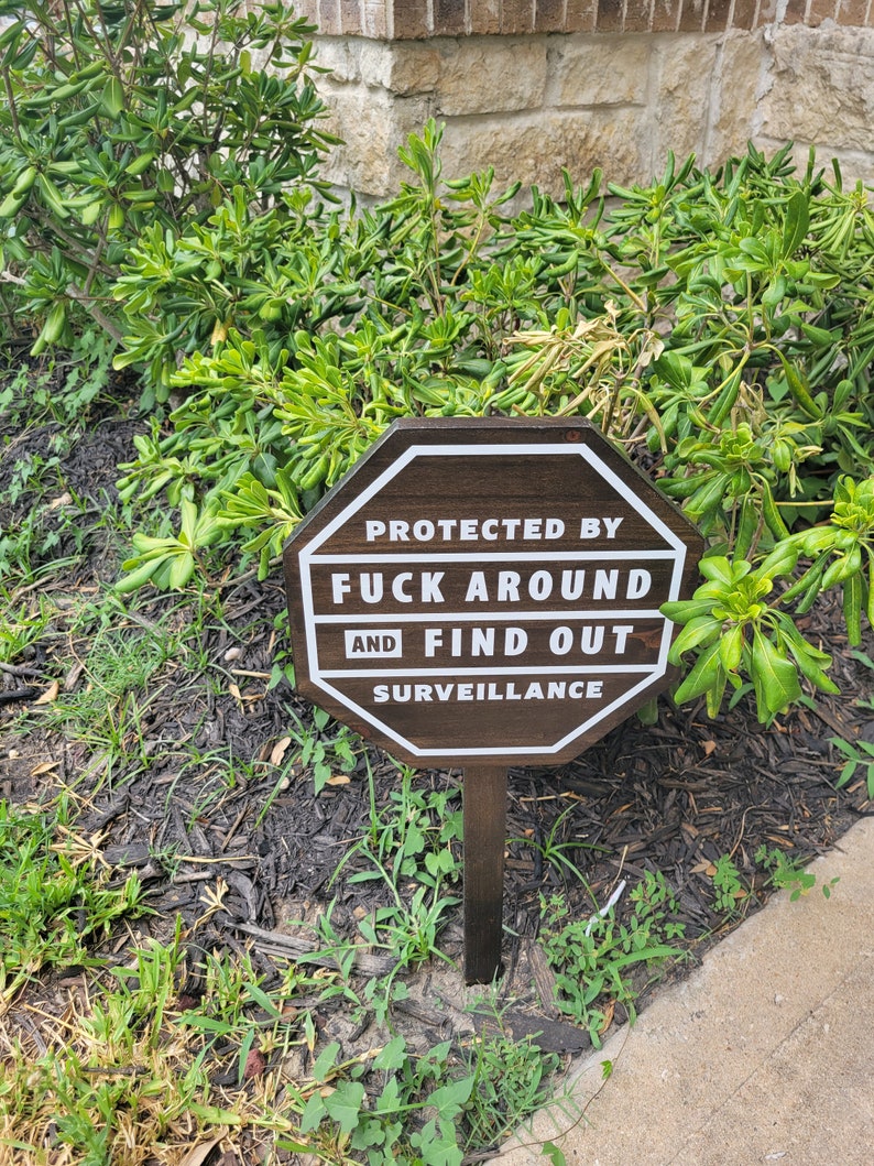 F.A.A.F.O Sign Surveillance Sign Security Sign Protected by - Etsy