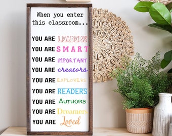 When You Enter This Classroom Sign - Etsy