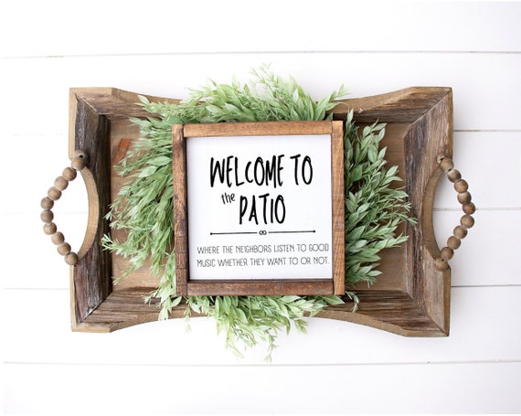 Funny Patio Sign Farmhouse Patio Signs Backyard Signs Porch - Etsy