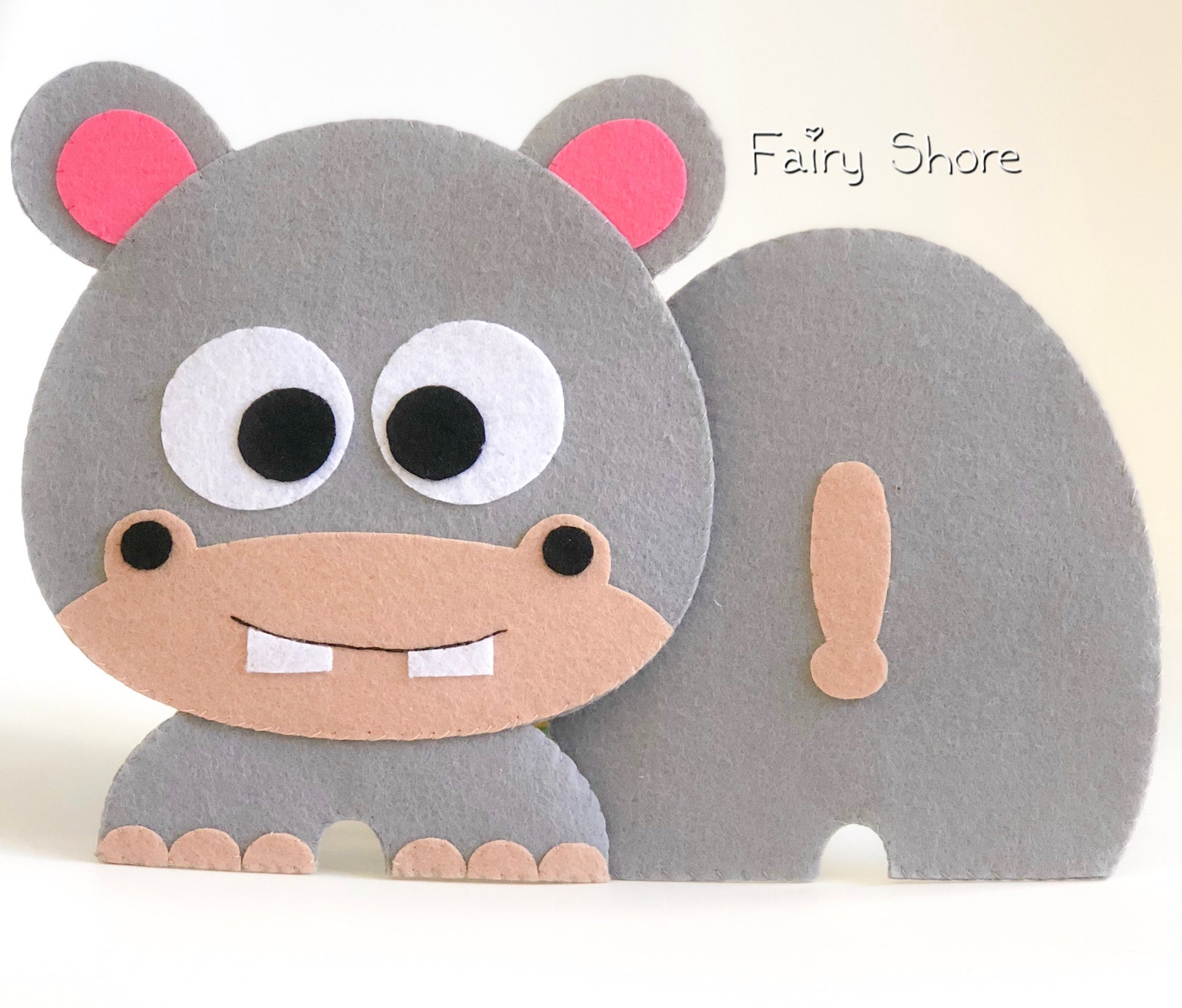 PDF SVG Easy Felt Pattern Hippo Book With Jungle Animals - Etsy Canada