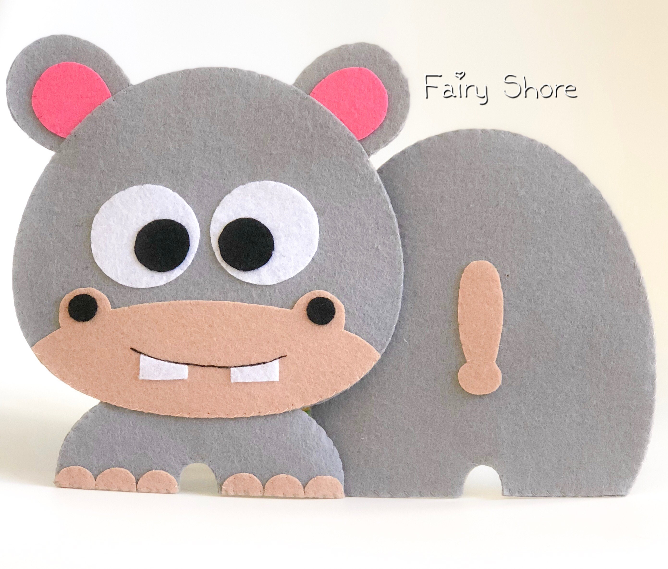 PDF SVG Easy Felt Pattern Hippo Book With Jungle Animals - Etsy Canada