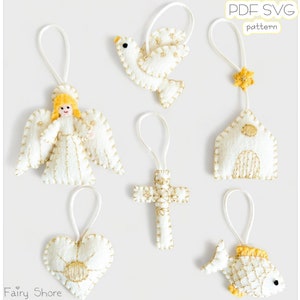 Religious Felt Christmas Ornament DIY Sewing Pattern (PDF, SVG) - Etsy