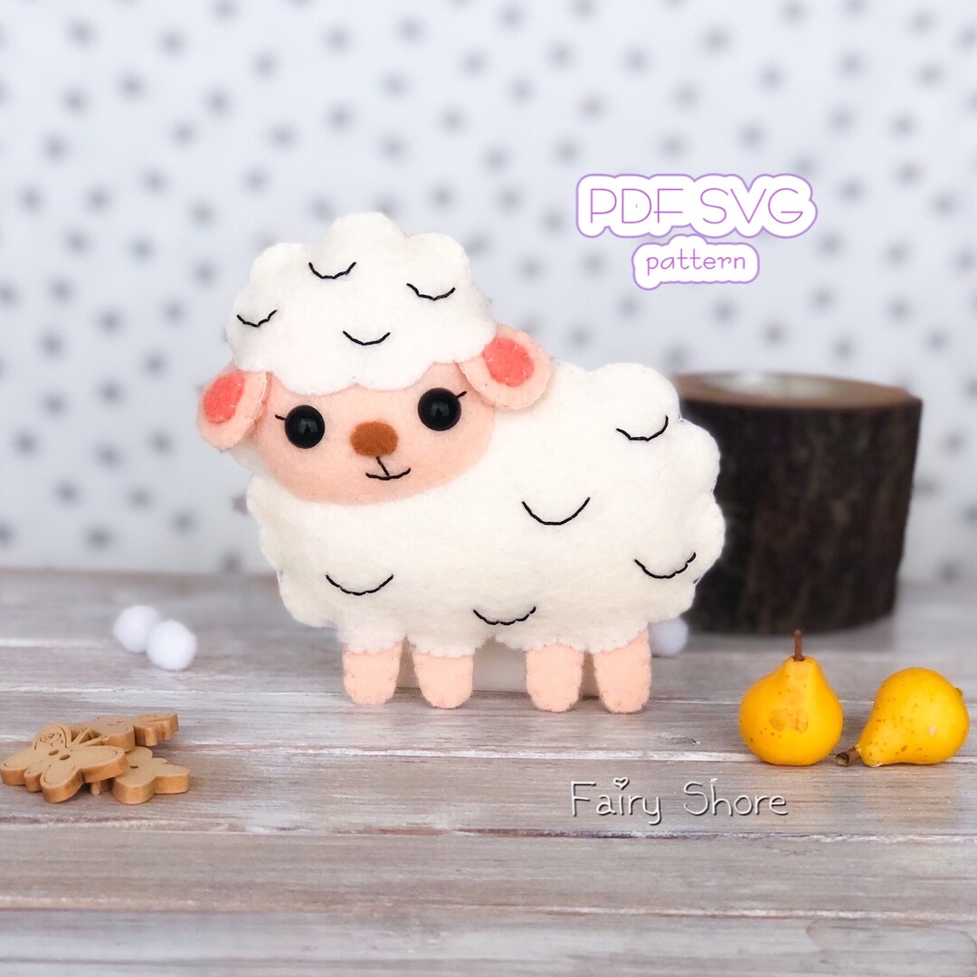 Felt Sheep PDF SVG Pattern, Easy Felt Animal, DIY Felt Lamb. Pattern ...
