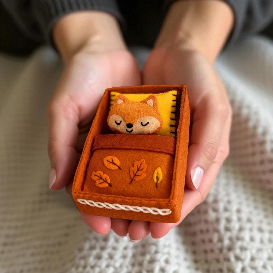 Fox in Matchbox Sewing Pattern: Felt Animal Ornament (PDF With SVG ...