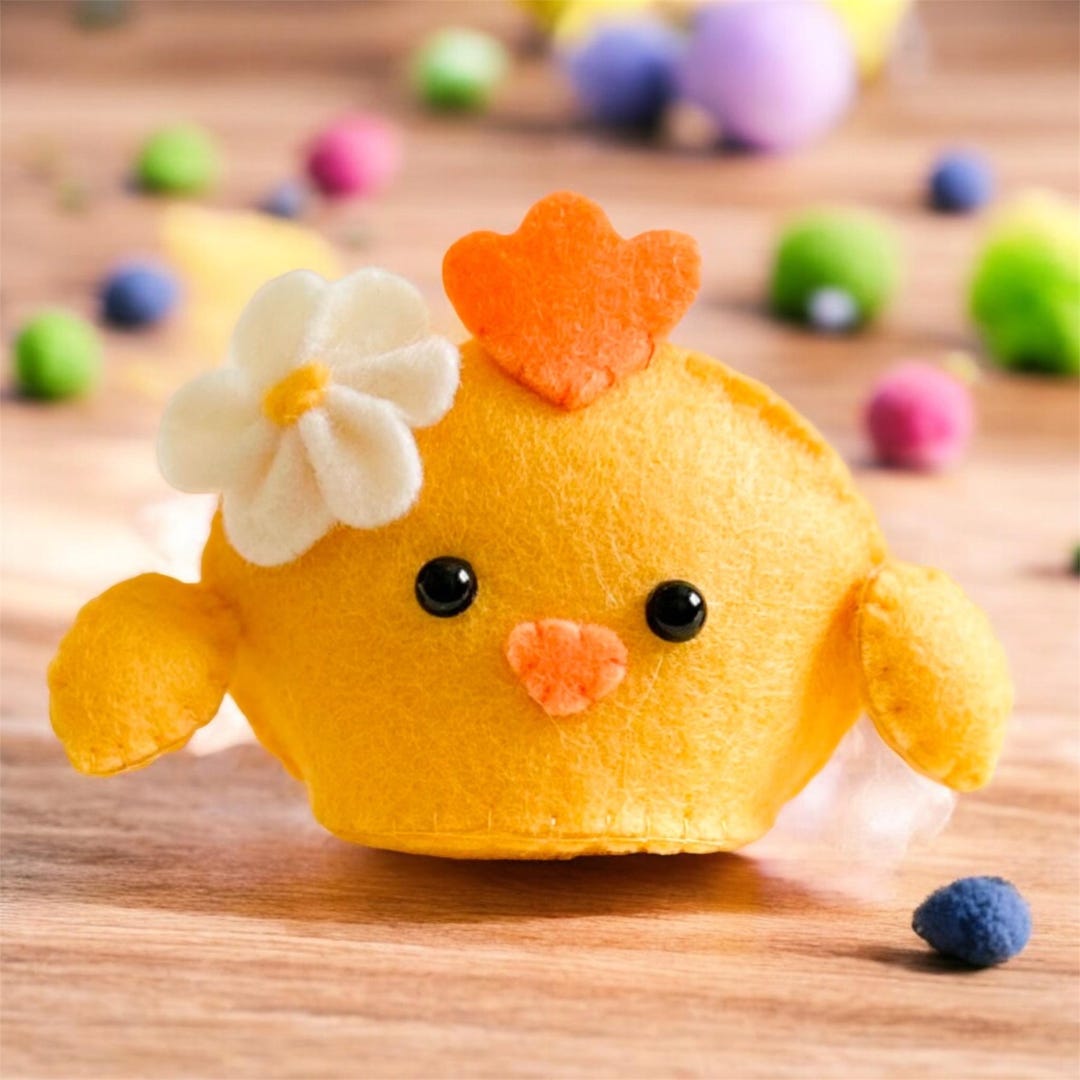 Felt Easter Chick Sewing Pattern: DIY Spring Decor (PDF, SVG) - Etsy