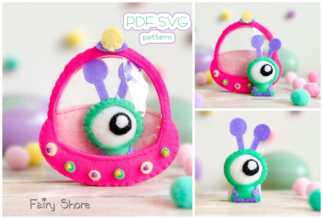 Interstellar Stitch: Felt Alien & Spaceship Pattern Craft Your Own ...