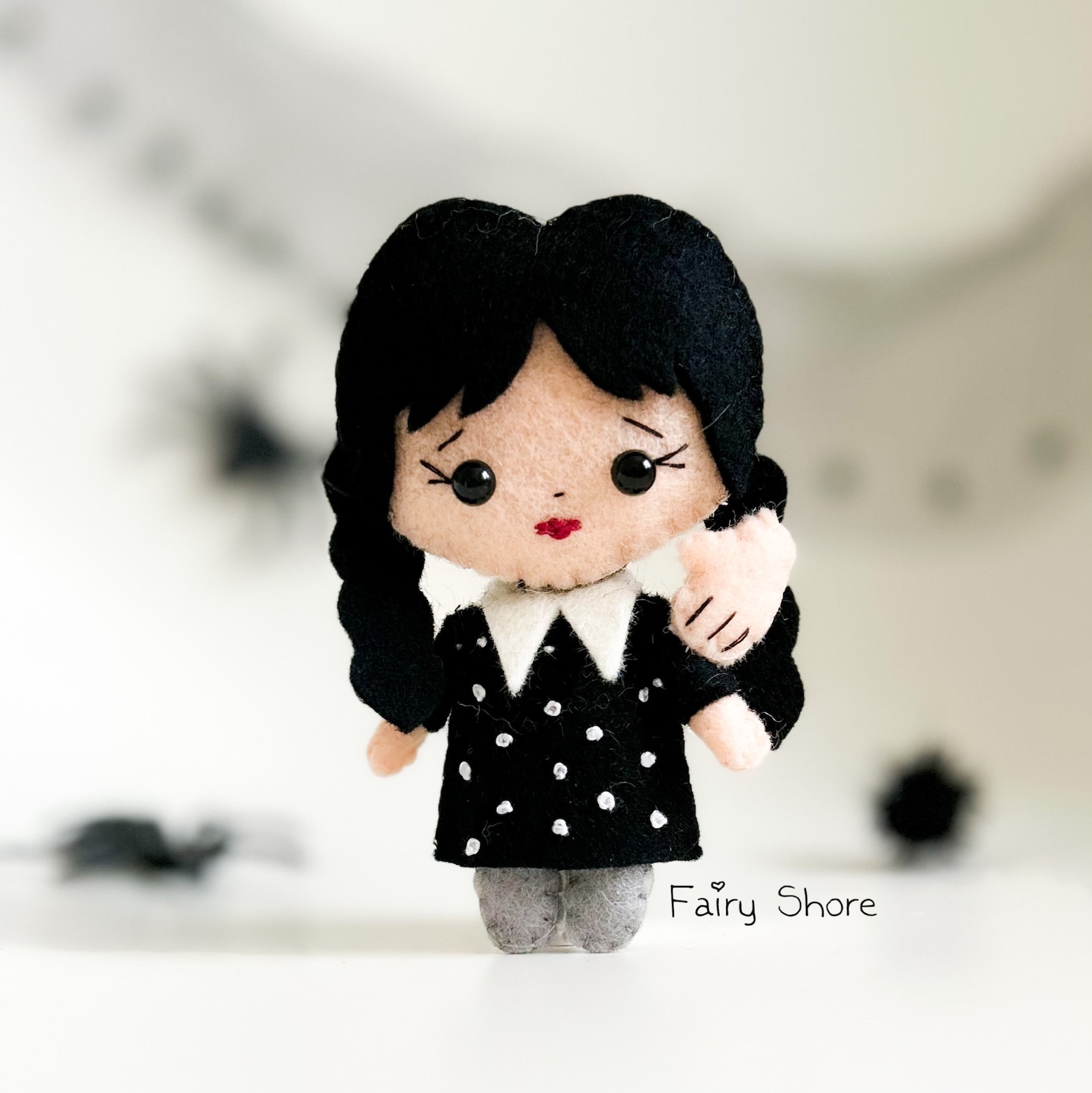 Wednesday Addams Felt Doll Sewing Pattern: DIY Halloween Decor (PDF ...