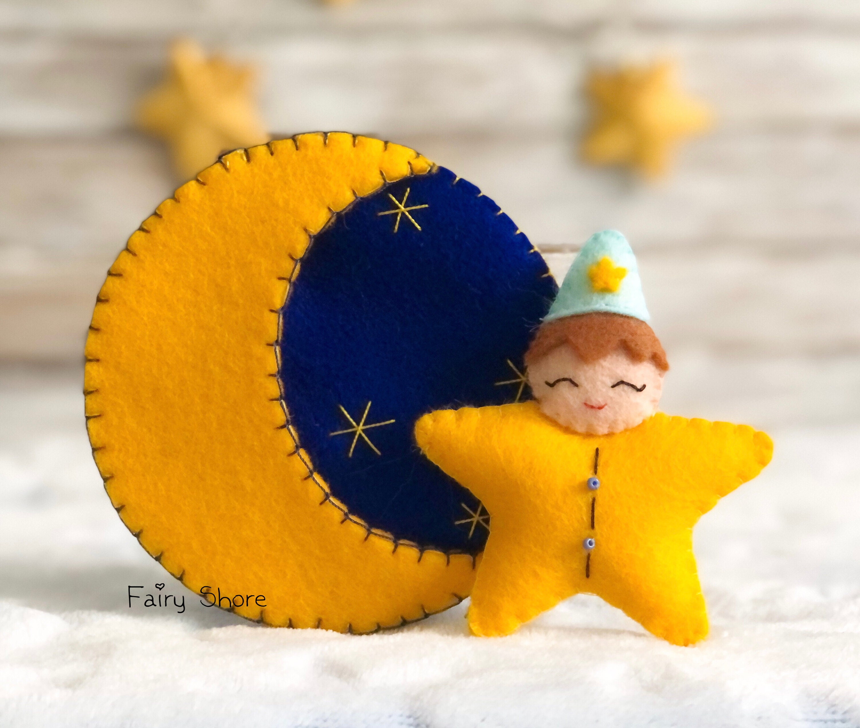 Star Doll and Moon Pocket Pattern PDF SVG Easy Felt Pattern - Etsy