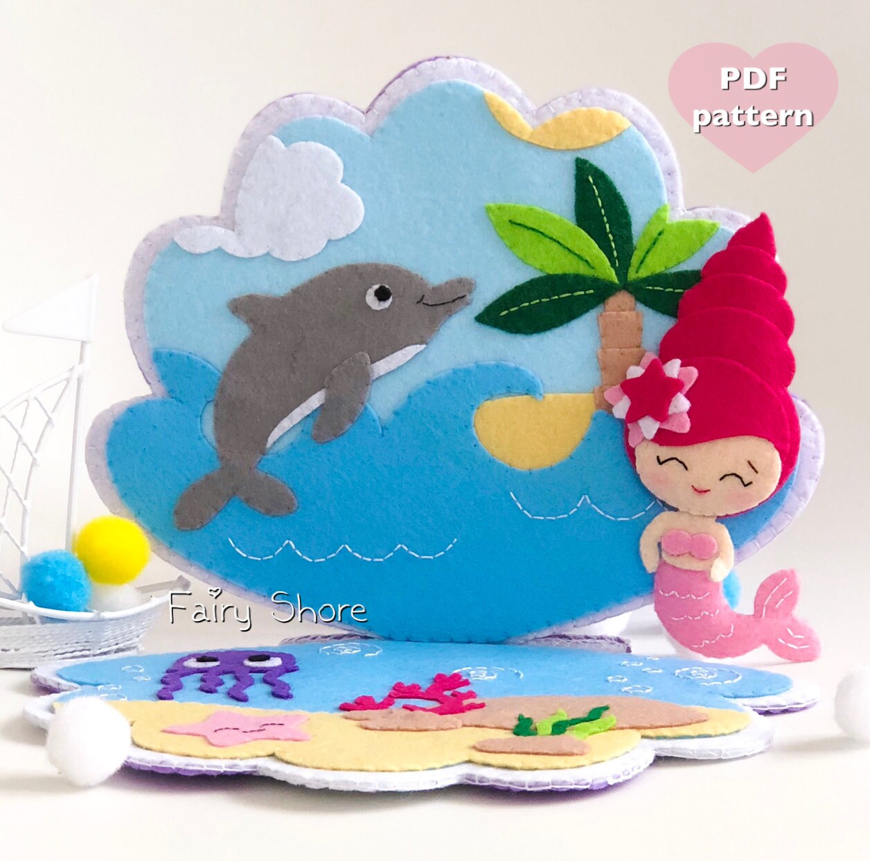 Felt Mermaid Quiet Book Sewing Pattern: DIY Undersea Adventure (PDF) - Etsy