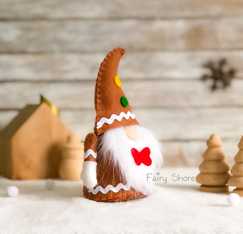 Christmas Gingerbread Man Gnome Felt Sewing Pattern PDF SVG - Etsy
