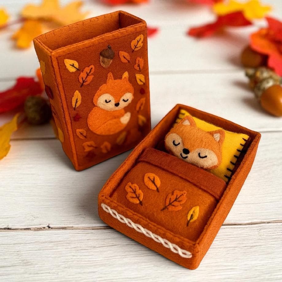Fox in Matchbox Sewing Pattern: Felt Animal Ornament (PDF With SVG ...