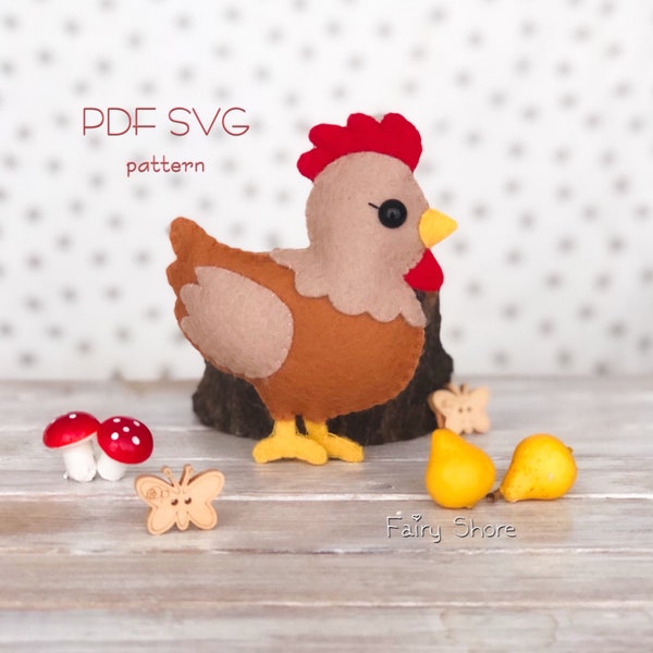 Felt Chicken - Etsy