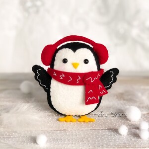 Felt Penguin Ornament Sewing Pattern: DIY Christmas Decor (PDF & SVG ...