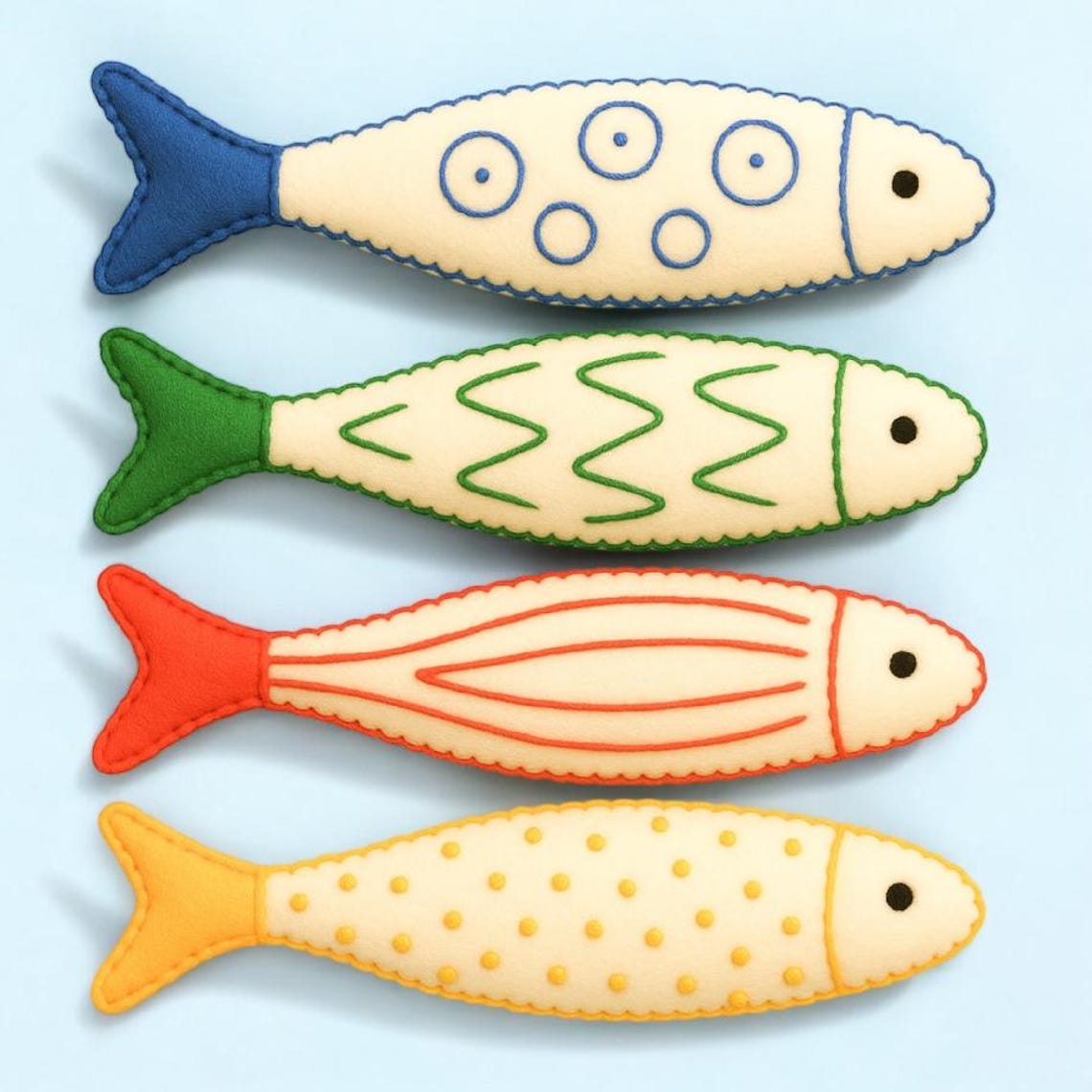 Felt Sardines Sewing Pattern: Coastal Fish Ornaments (PDF & SVG) - Etsy