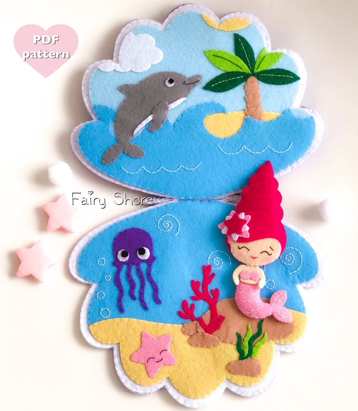 Felt Mermaid Quiet Book Sewing Pattern: DIY Undersea Adventure (PDF) - Etsy