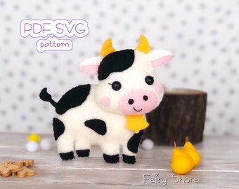 Felt Cow Pattern - Etsy