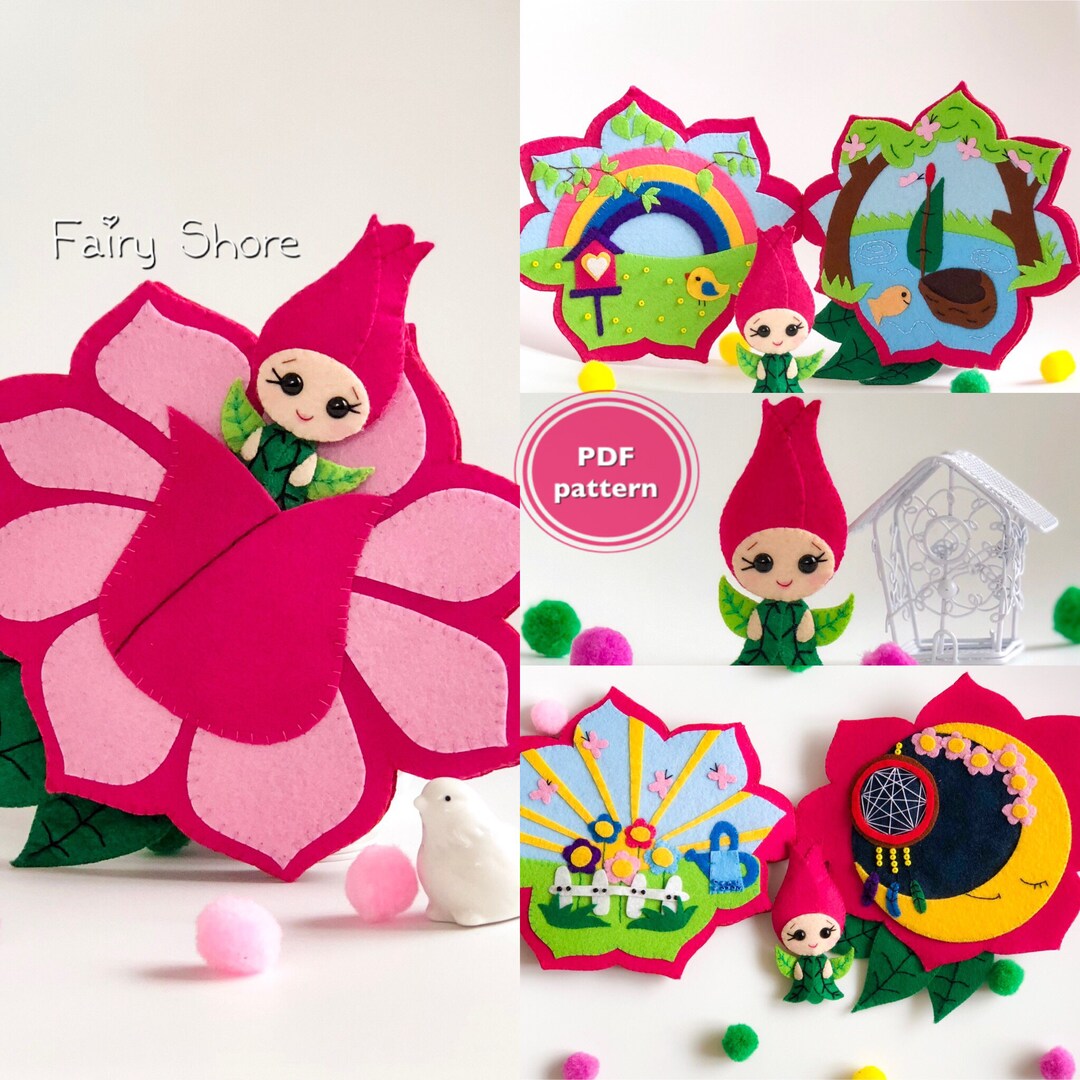 PDF Pattern Diy Felt Doll Quiet Book Rose Book - Etsy