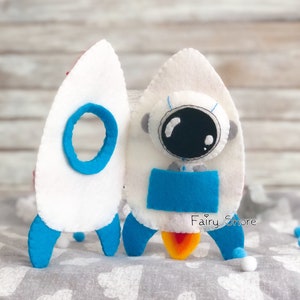 Rocket and Astronaut Felt Sewing Pattern, PDF SVG Pattern, Easy Pattern ...