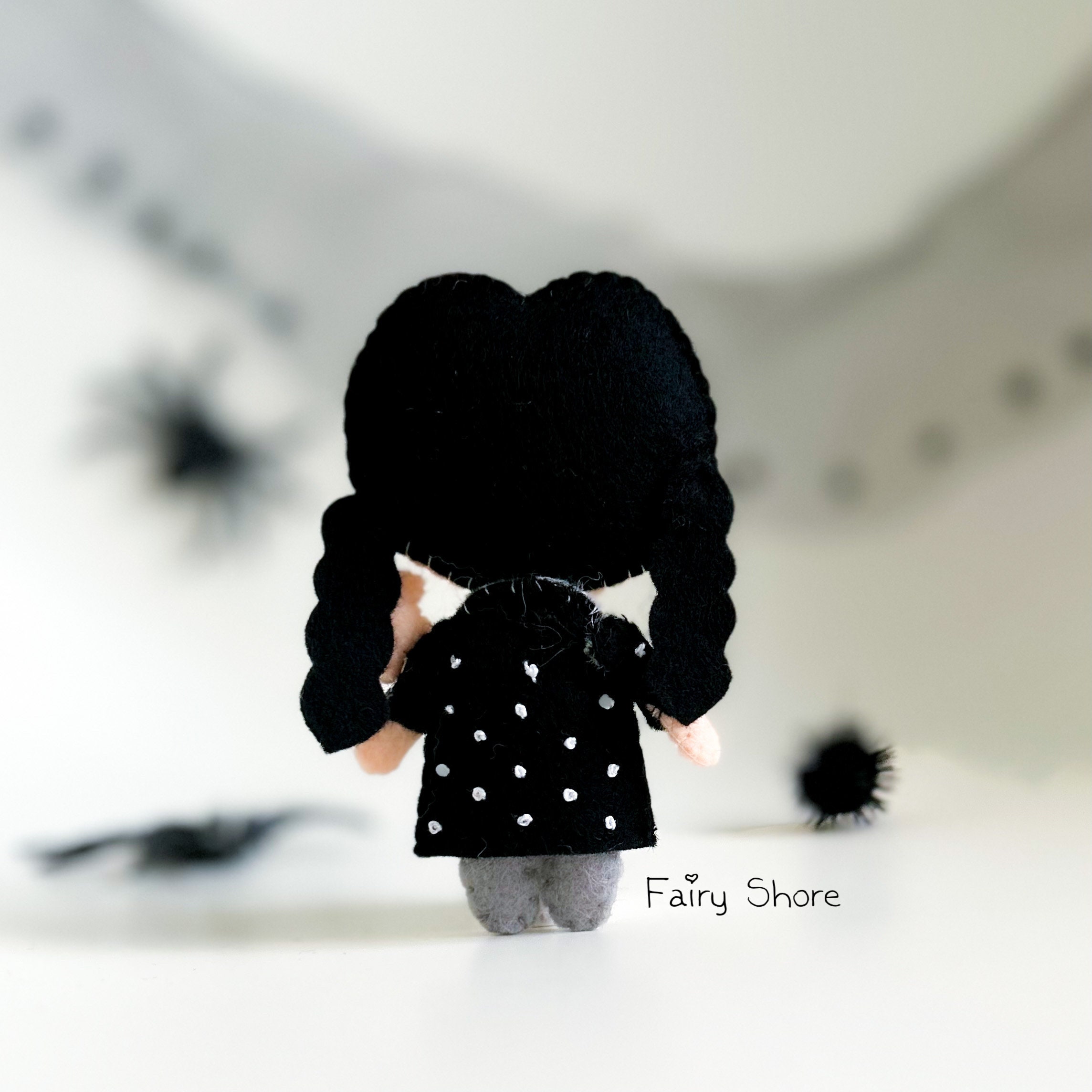 Wednesday Addams Felt Doll Sewing Pattern: DIY Halloween Decor (PDF ...