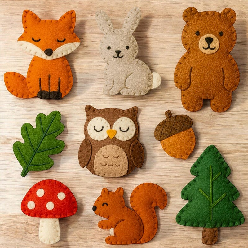 Felted Fox Garland - Etsy UK