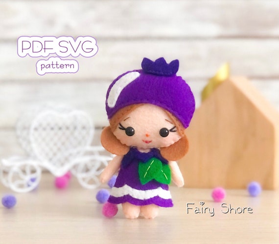 Blueberry Doll Sewing Pattern Felt Fruit PDF SVG Pattern - Etsy