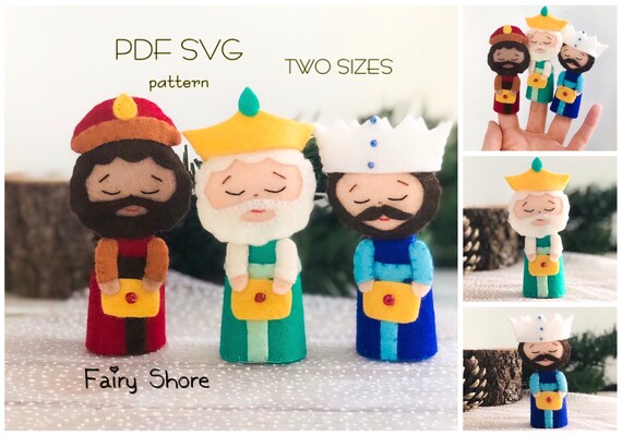 Felt Three Wise Men Set PDF SVG Christmas Pattern Three Wise | Etsy