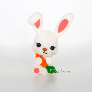 Felt Rabbit PDF SVG Pattern, Easy Felt Animal, DIY Felt Bunny. Pattern ...