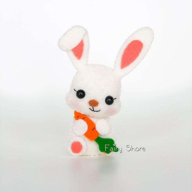 Felt Rabbit PDF SVG Pattern Easy Felt Animal DIY Felt Bunny. - Etsy