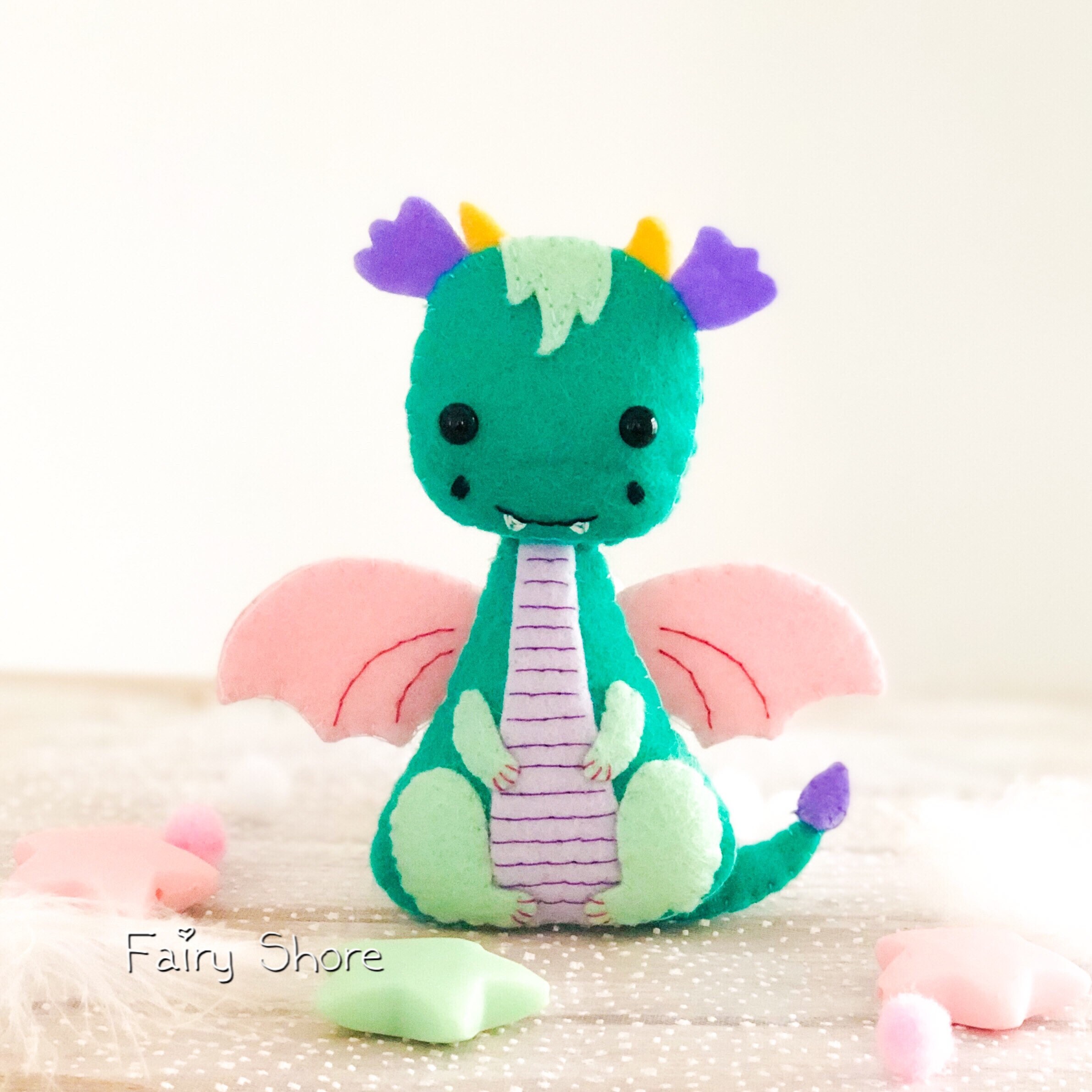 Cute Dragon Felt Pattern PDF & SVG Pattern for Cricut Felt - Etsy