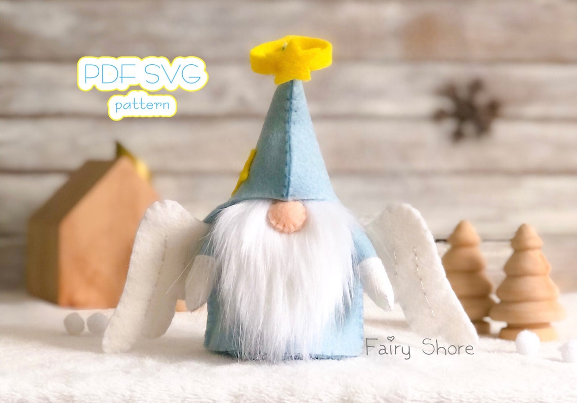 Christmas Angel Gnome Felt Sewing Pattern PDF SVG Pattern - Etsy