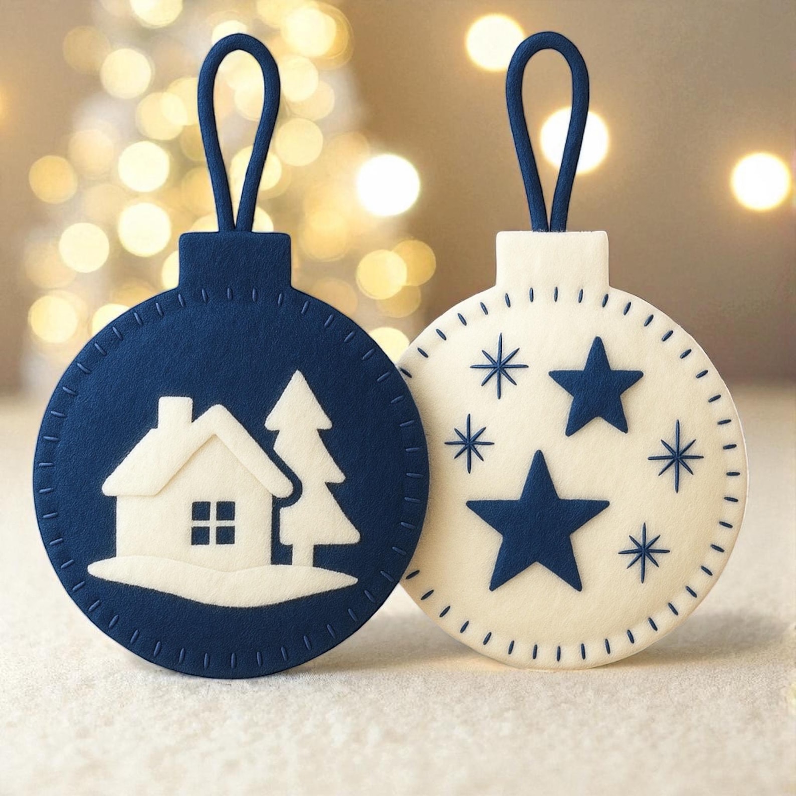 Nordic Christmas Baubles Felt Ornament Pattern – PDF & SVG Sewing ...