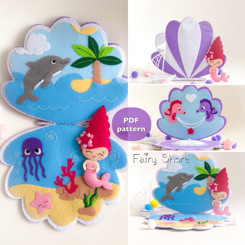 Felt Mermaid Quiet Book Sewing Pattern: DIY Undersea Adventure (PDF) - Etsy