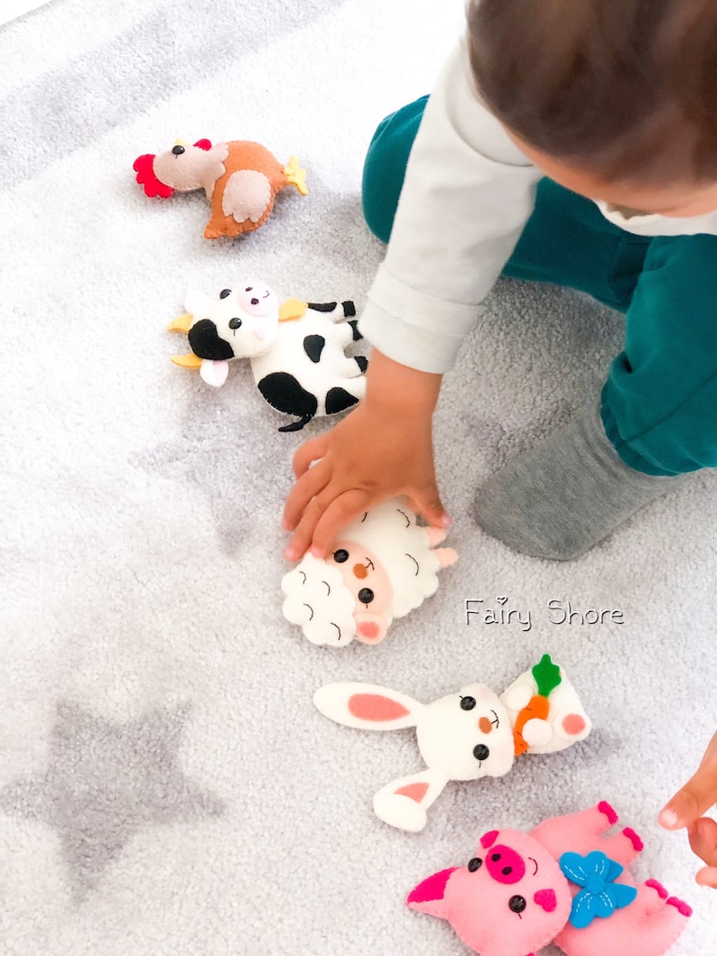 Felt Farm Animals Hand Sewing Pattern PDF & SVG – DIY Cow, Sheep, Pig ...