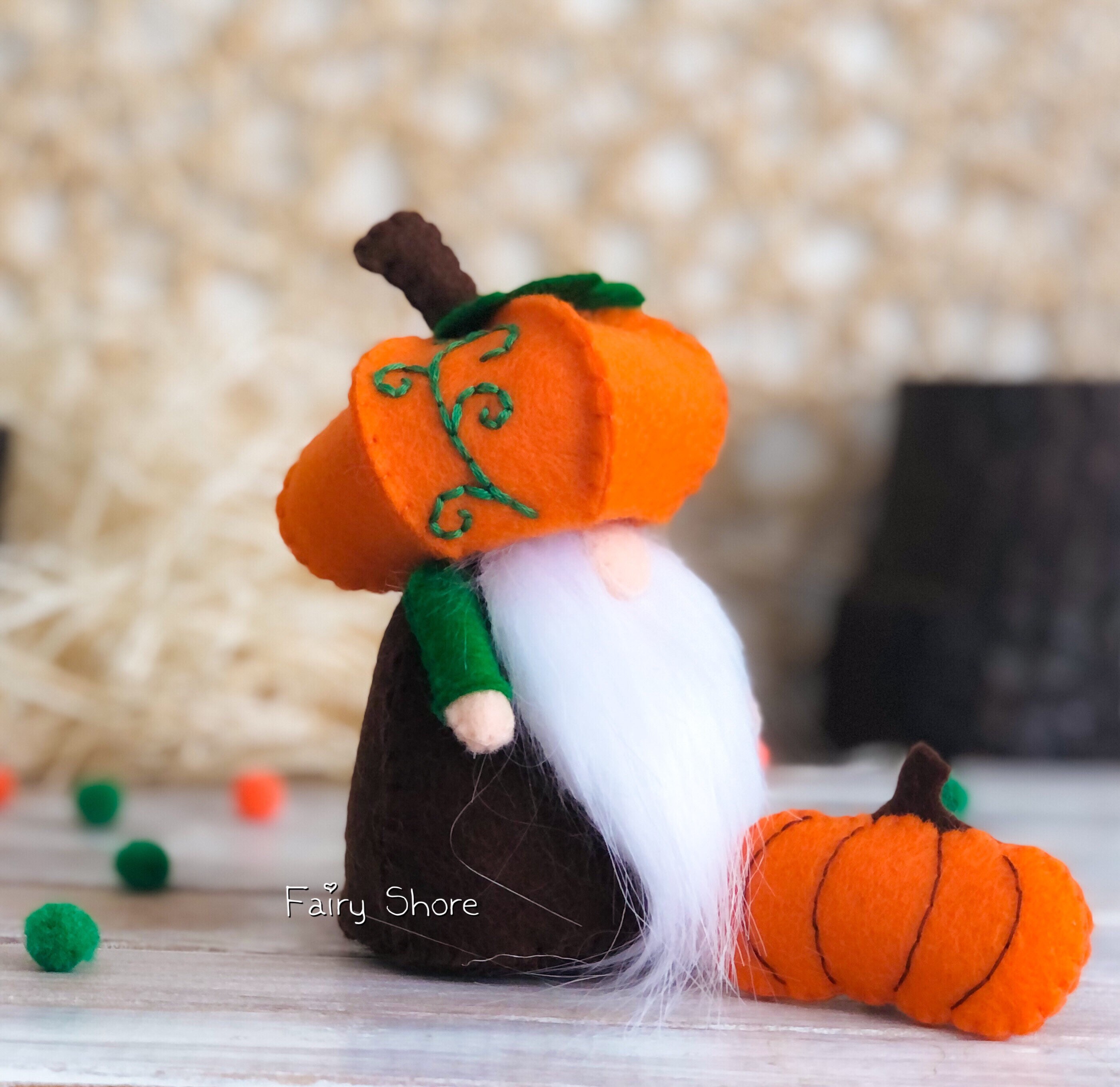 Autumn Fall Pumpkin Gnome Felt Sewing Pattern PDF SVG - Etsy