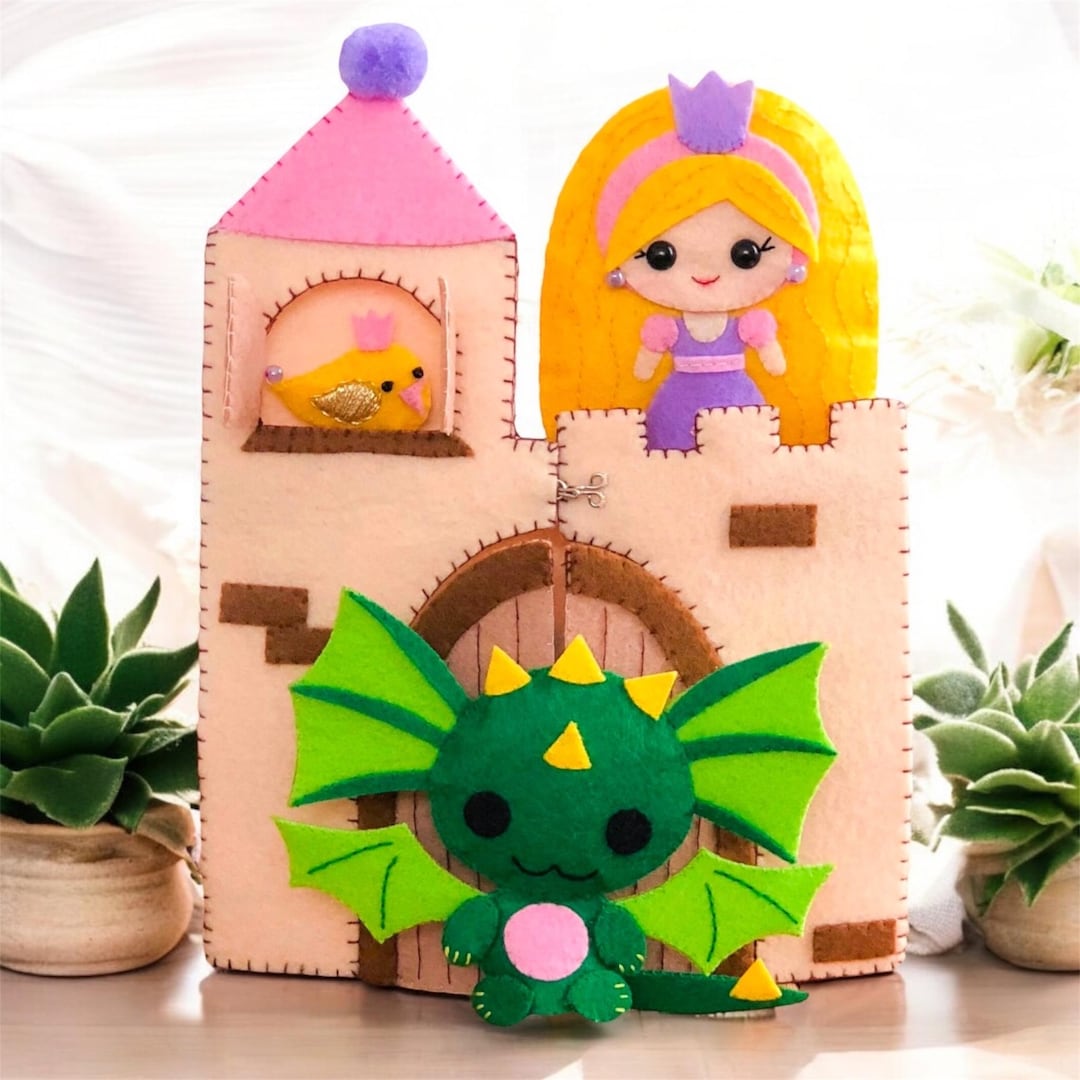 Felt Castle Quiet Book Hand Sewing PDF Pattern, Felt Ornaments, Easy ...